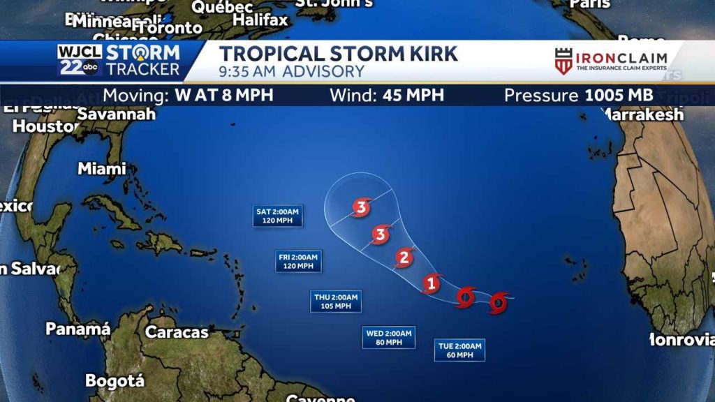 Tracking Tropical Storm Kirk: Spaghetti models, timing and more | Bob ...