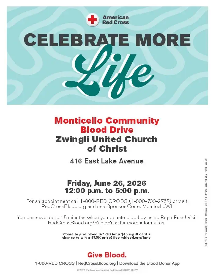Monticello Red Cross Blood Drive – WCLO