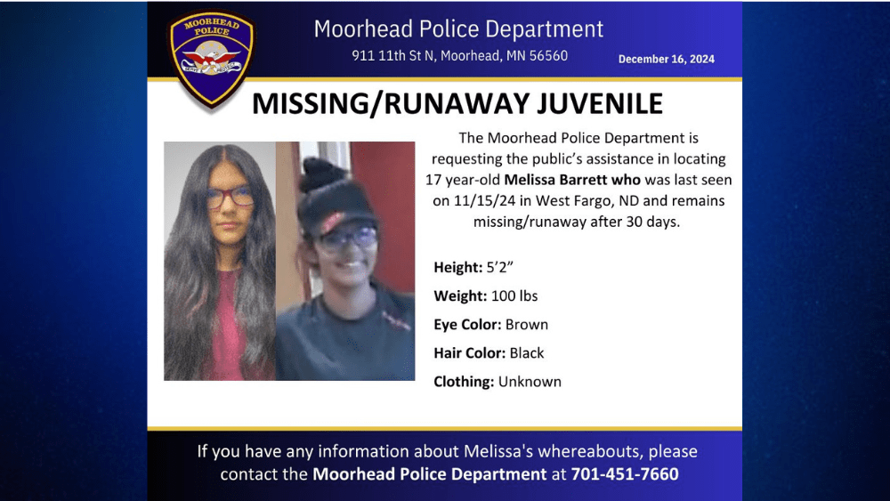 Moorhead Police Searching For Missing 17 Year Old Girl The Flag Am