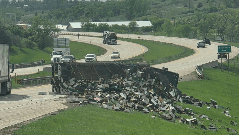 UPDATE: All bees removed from crashed semi in Valley City | The Flag ...