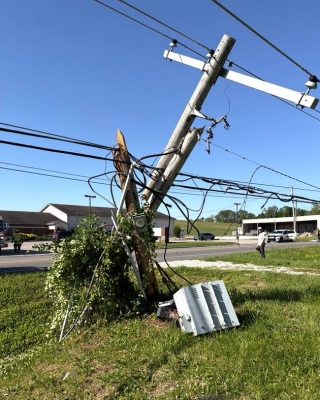 Driver Injured After Crashing Into Utility Pole West of Washington ...