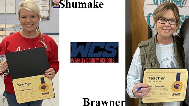 Weakley Co. Schools Educators Named Teachers Of Year | Henry County Now