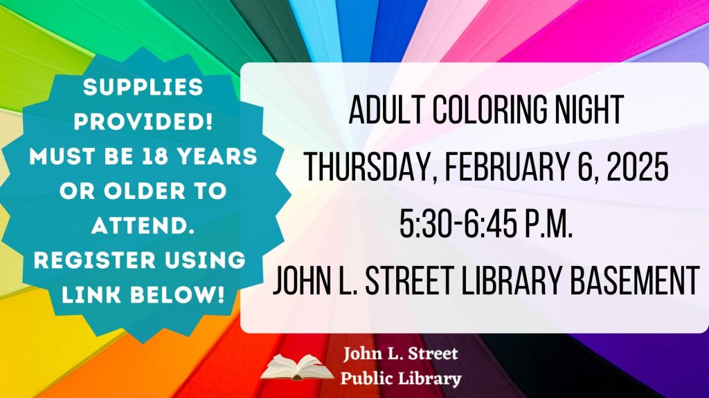 JLS- Adult Coloring Night – WKDZ