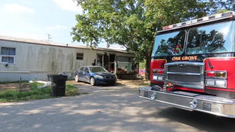 Mobile Home Damaged, Family Displaced In Oak Grove Fire | WKDZ