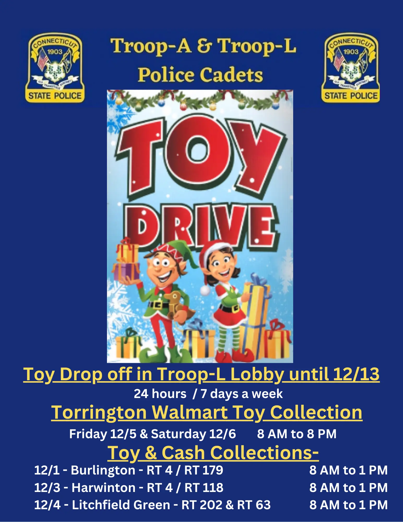 State Police Toy Drive for Troops A & L – Soft Rock 97.3