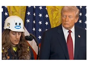 Dugger Haul Driver Addresses Crowd as Trump Signs Coal Executive Order ...