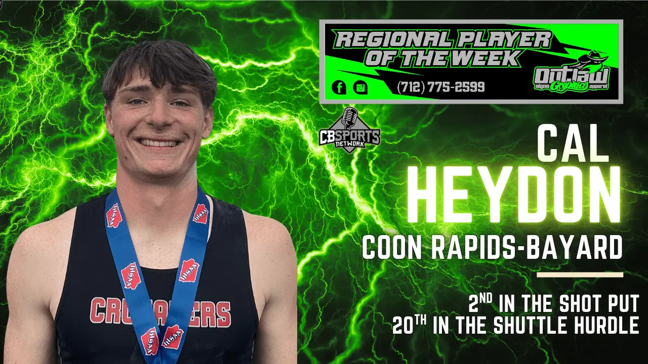Cal Heydon of Coon Rapids-Bayard Boys Track | KNIA - KRLS