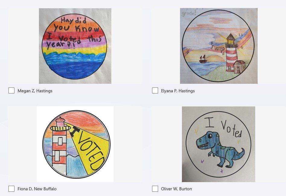 Vote for your favorite 'I Voted' sticker designs from Michigan students ...