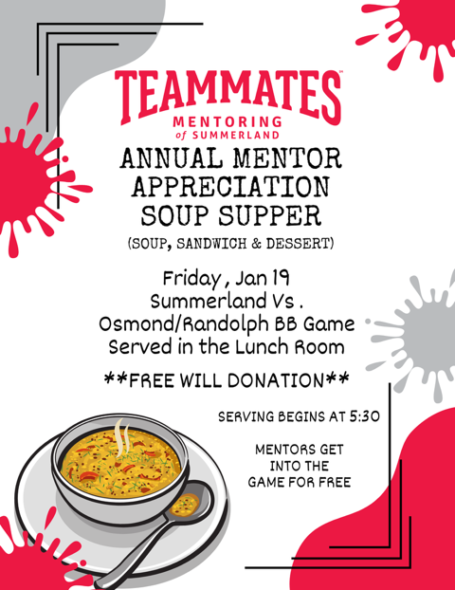 TeamMates Mentoring of Summerland Appreciation Soup Supper - Holt ...