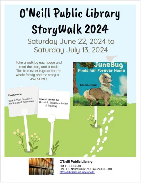 O’Neill Public Library Presents- a Storywalk 2024 | KBRX 102.9 FM