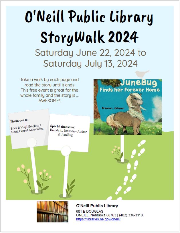 O’Neill Public Library Presents- a Storywalk 2024 | KBRX 102.9 FM