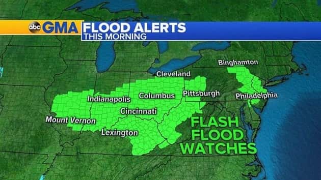 Heavy rain brings flash flooding threat for Midwest, Northeast | WPHM