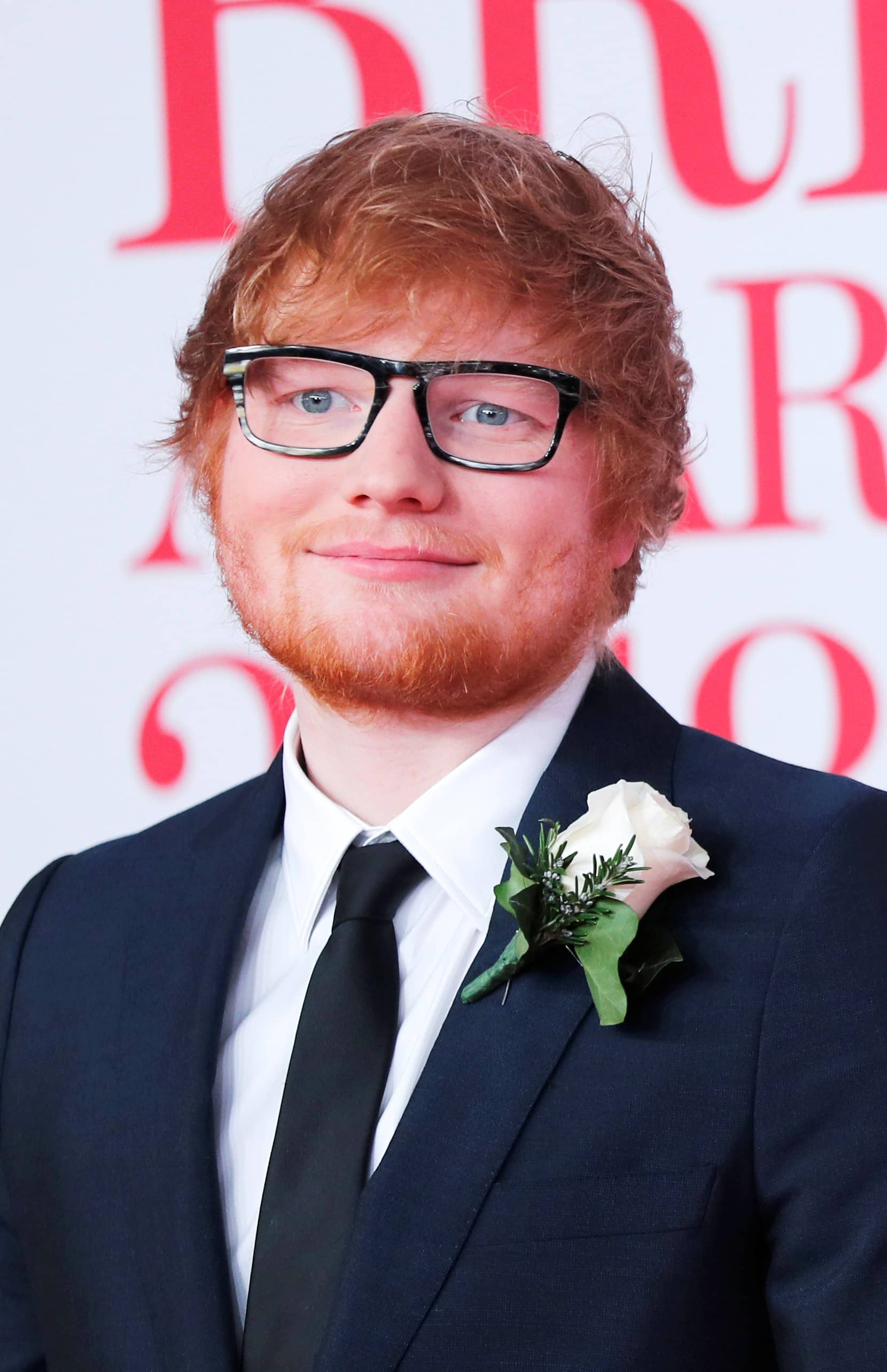 Ed Sheeran arrives at the Brit Awards at the O2 Arena in London | Alice ...