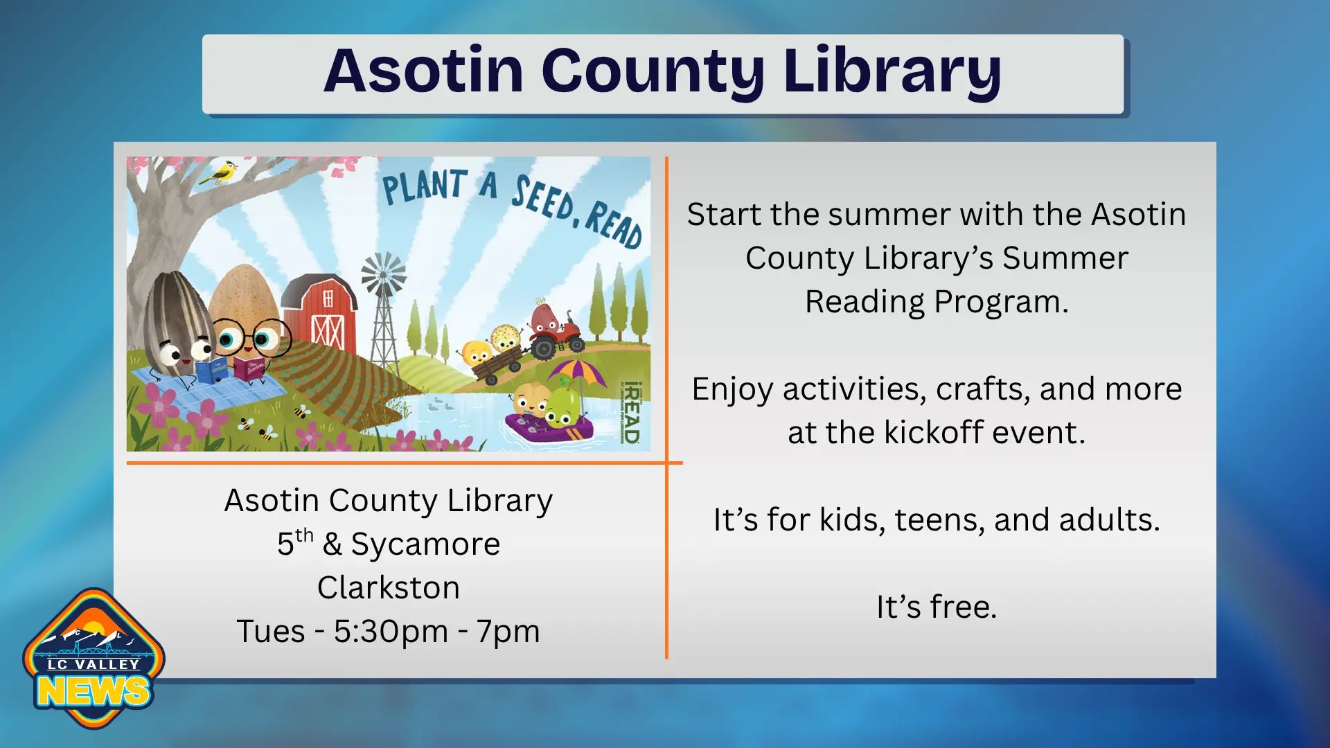 Summer Reading Program Starts Tuesday | KOZE