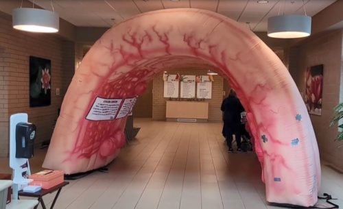 Intercare promotes colon screenings with giant colon display | COSY ...