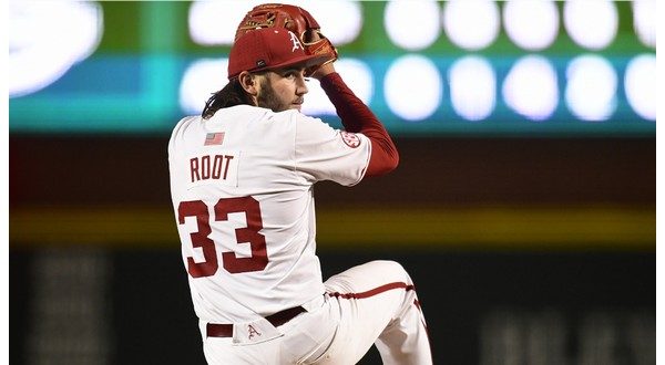 No. 3 Arkansas baseball team run-rules South Carolina, Root twirls 7 ...