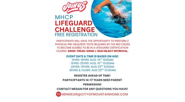 Mountain Home Hosting Free Lifeguard Challenge for Certification ...