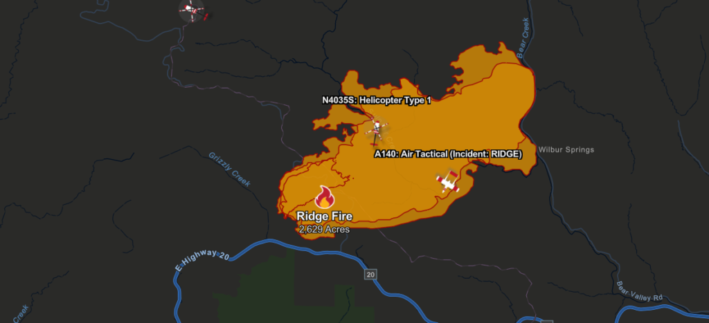 Ridge Fire Now 25-Percent Contained at Over 2600 Acres | KSRO