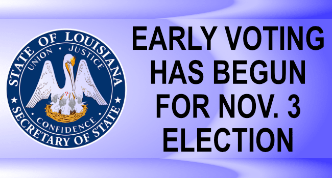 Early Voting for the Nov. 3 Election Has Begun in Louisiana | Big 102.1 ...