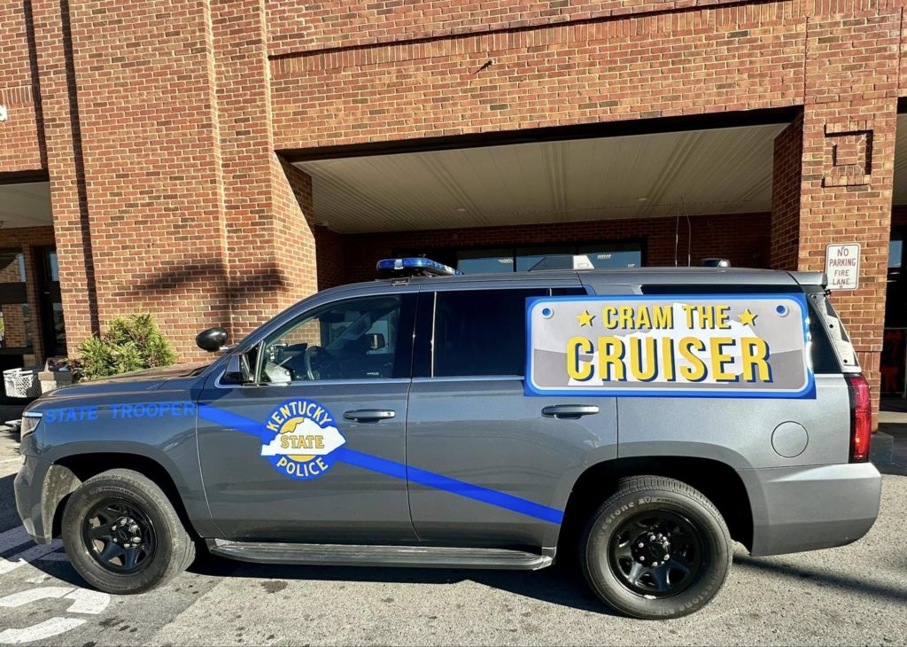 KSP Post 4 promotes 'Cram the Cruiser' food drive | K105