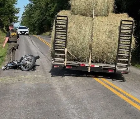 Grayson Co. motorcyclist airlifted after crashing into trailer hauling ...