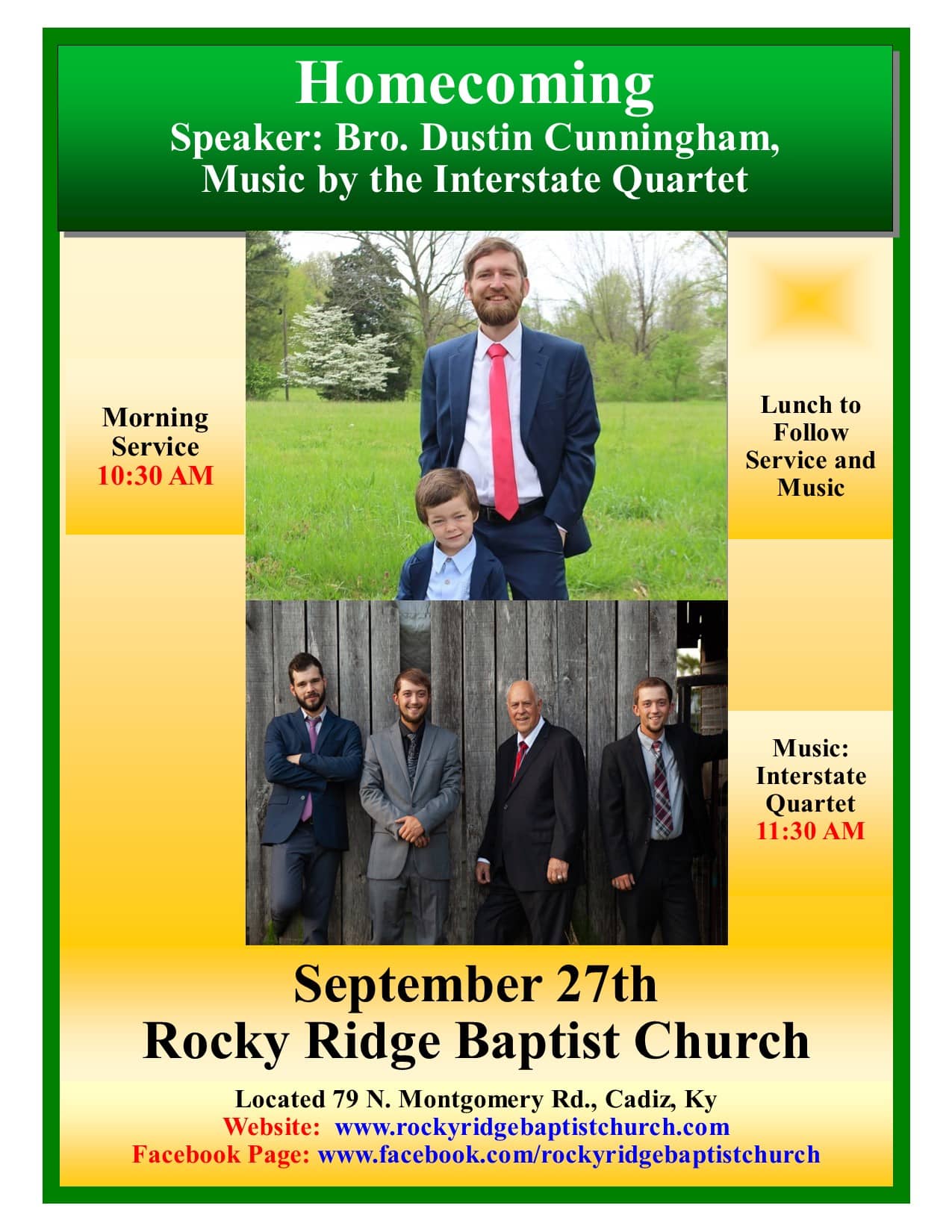 Homecoming – Rocky Ridge Baptist Church | WKDZ Radio