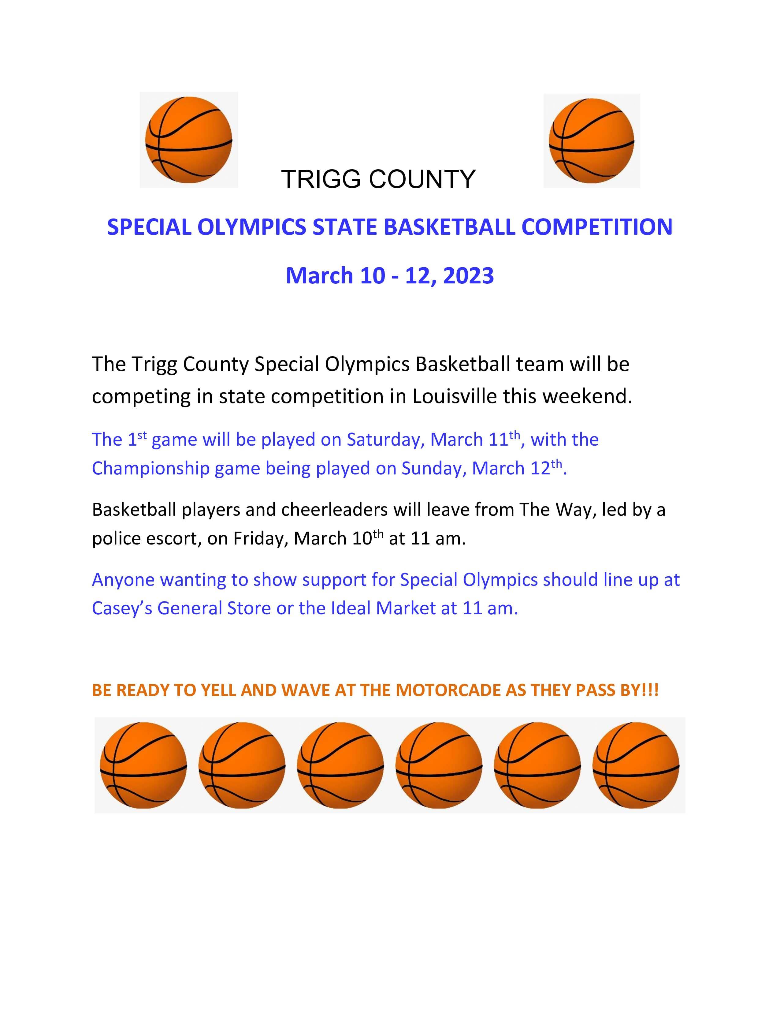 Trigg County Special Olympics State Basketball Sendoff | WKDZ Radio