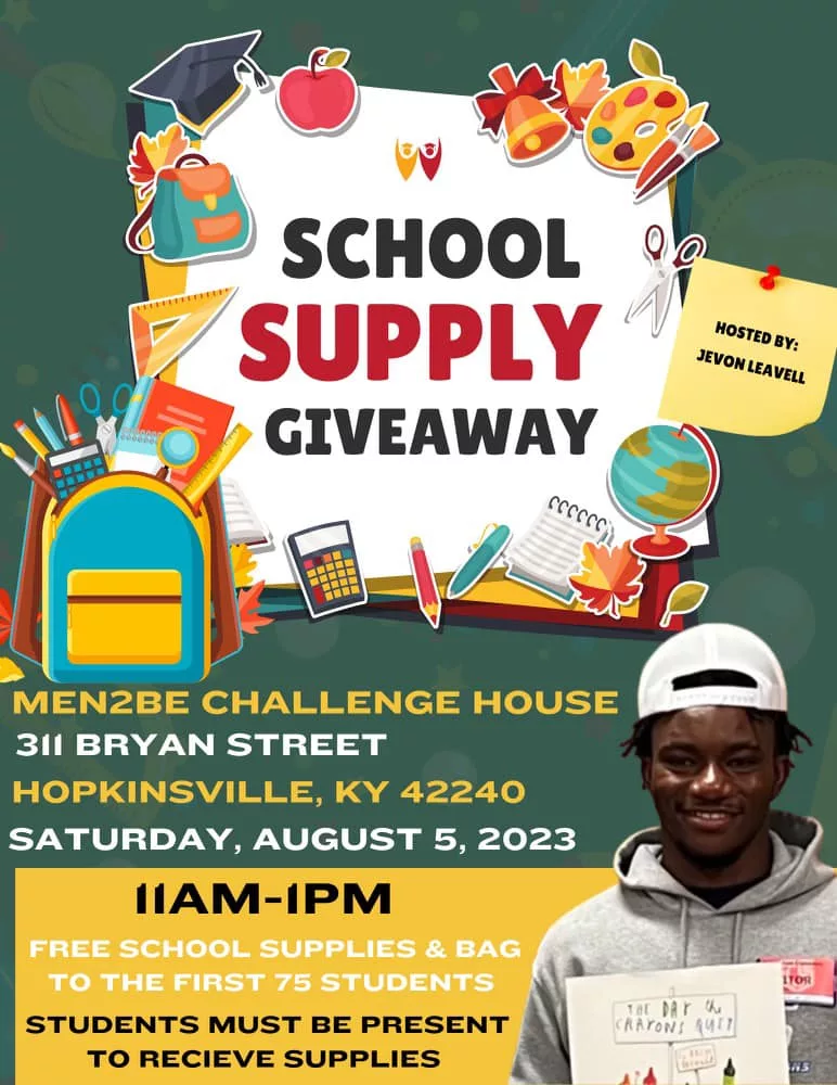Men2Be School Supply Giveaway! | WKDZ Radio