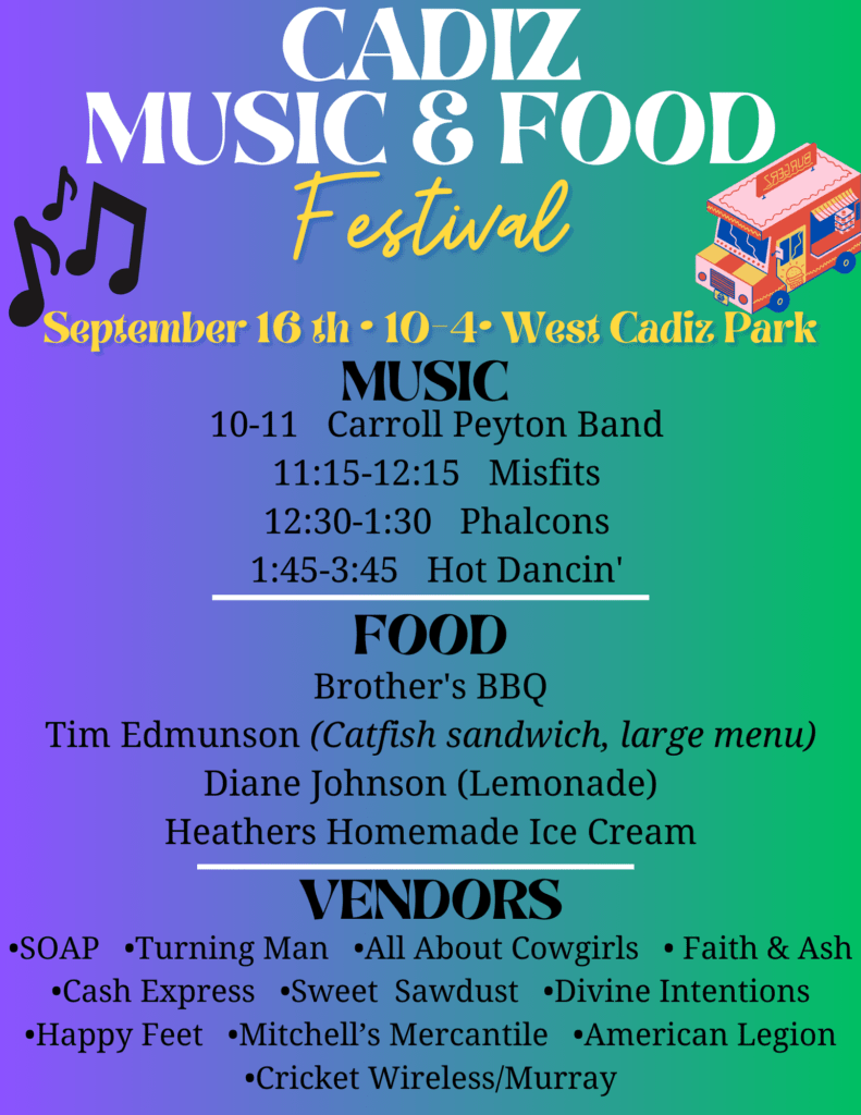 Cadiz Music & Food Festival | WKDZ Radio