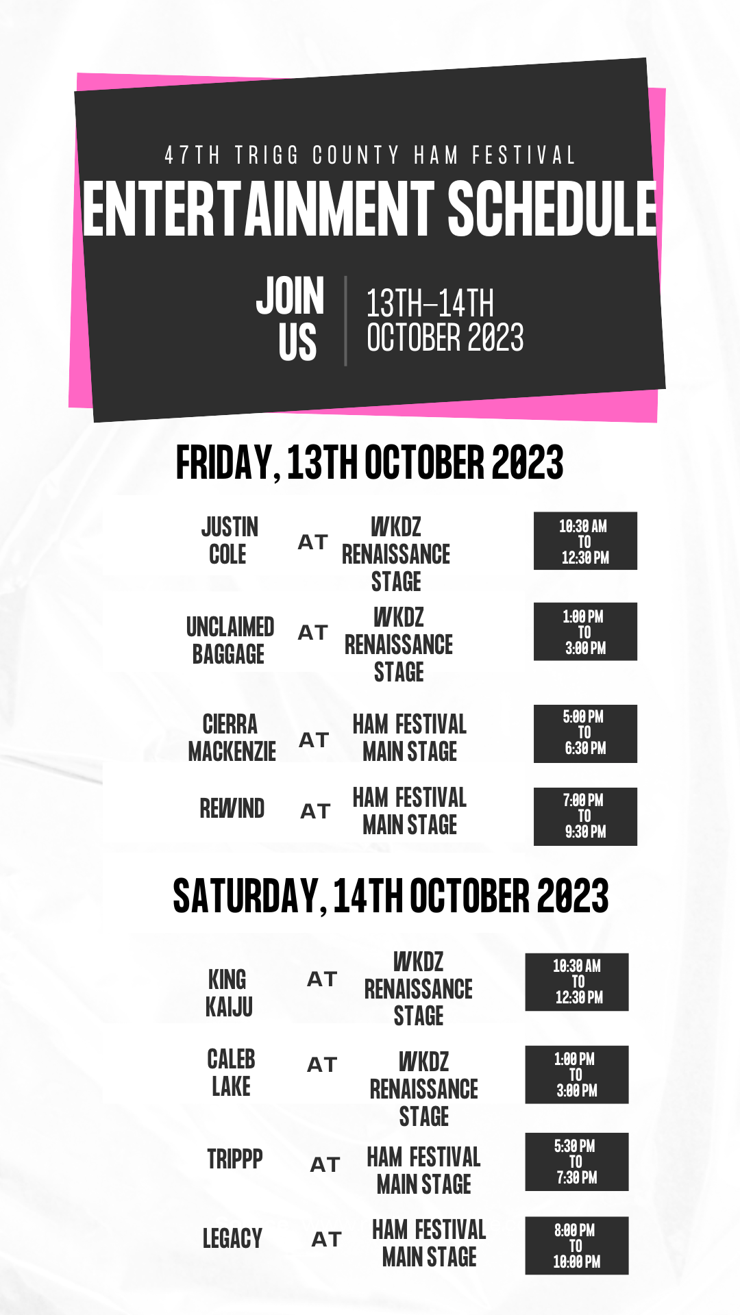 Cadiz TC Tourism – Ham Festival | WKDZ Radio