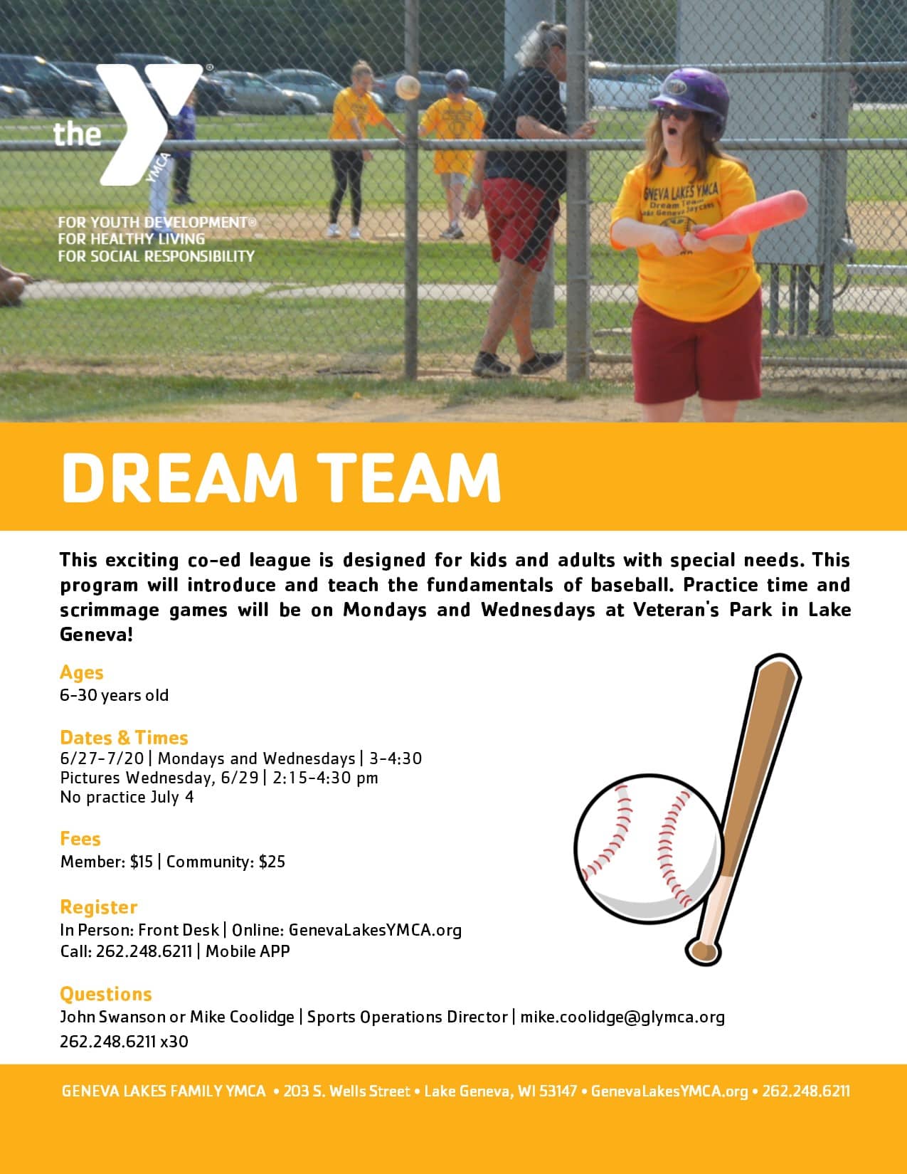 Dream Team Baseball – Register Now! | WLKG 96.1 FM The Lake