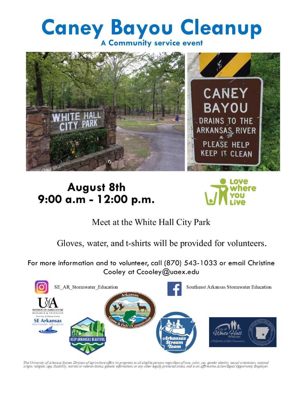Caney Bayou Clean-Up Day at White Hall City Park – Deltaplex News